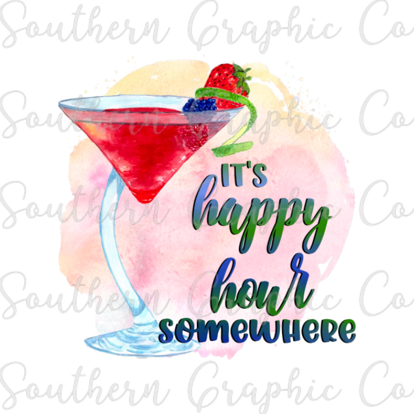 Summer Happy Hour Clipart