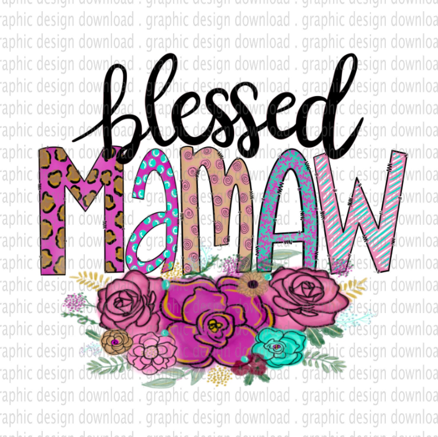 Art & Collectibles Digital Mother's Day Gift Idea MaMaw PNG MaMaw for ...