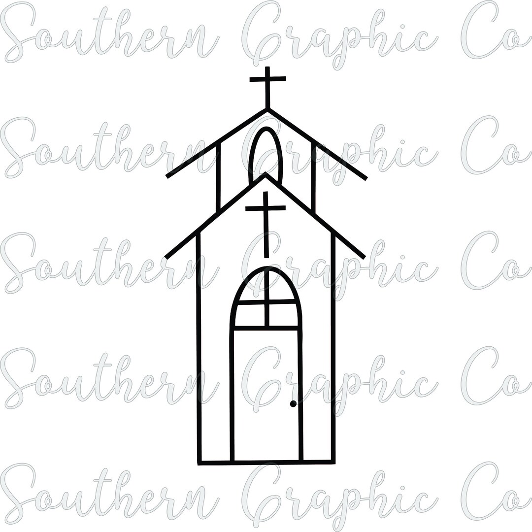 Hand Drawn Church SVG, Inspirational SVG, Church Cut File, Christian ...