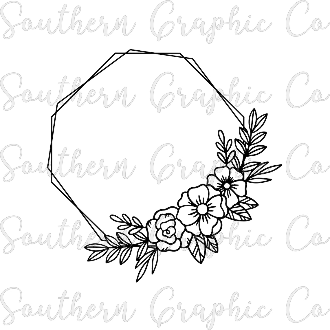 Floral Frame SVG PNG Floral SVG Frame Svg Flower Svg Cut - Etsy