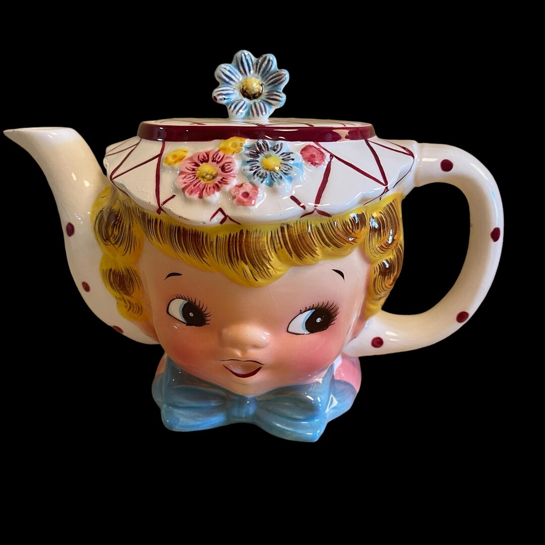 Vintage Lefton Miss Dainty Teapot Blonde Hair Girl Japan 321 ...