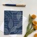 Denim Block Print Note Card Collection, Set of 6 Blank Cards - Etsy