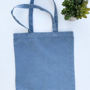 Blue Block Printed Tote Bag, Floral Print Tote Bag - Etsy