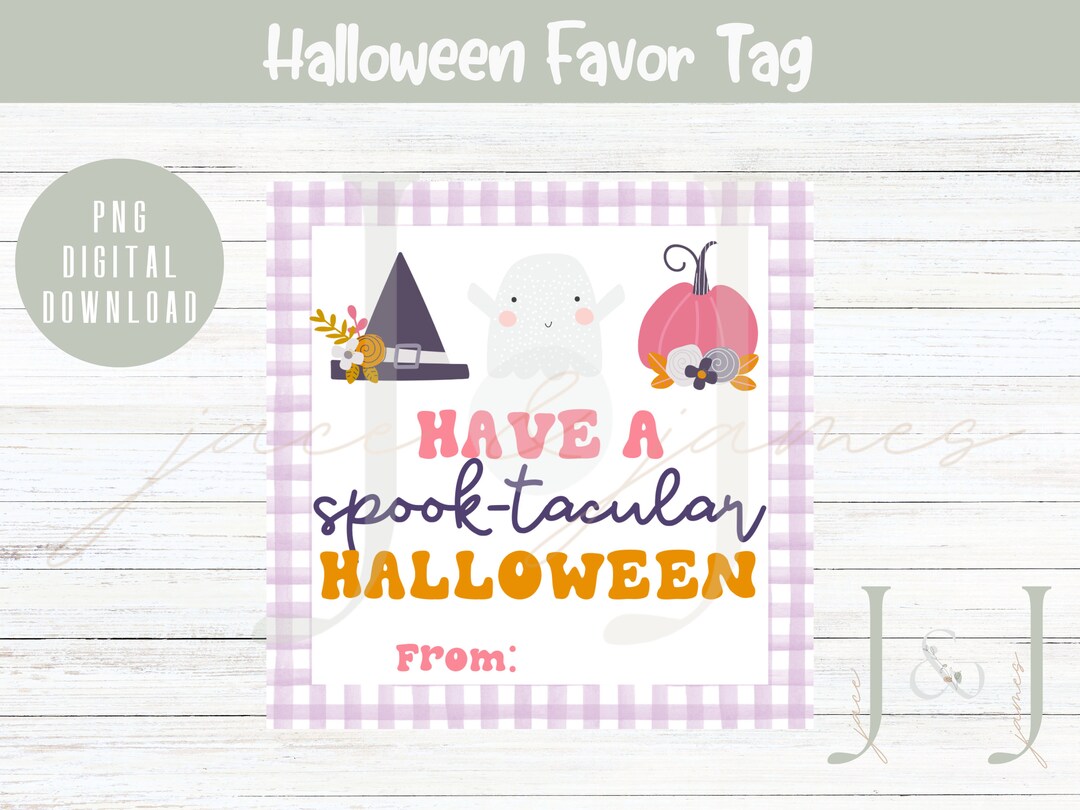 Halloween Favor Tag Gift Tag Printable Tag - Etsy