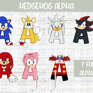 Sonic Hedgehog Alphabet - Etsy Canada