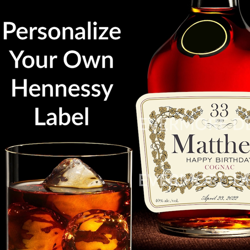 Hennessy Label - Etsy
