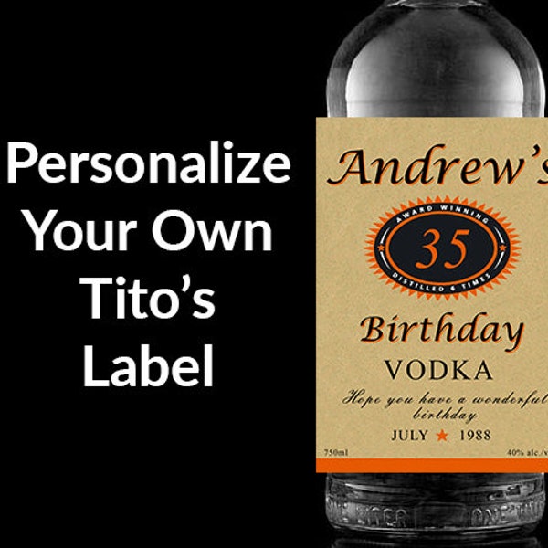 Custom Titos Sticker Label - Etsy
