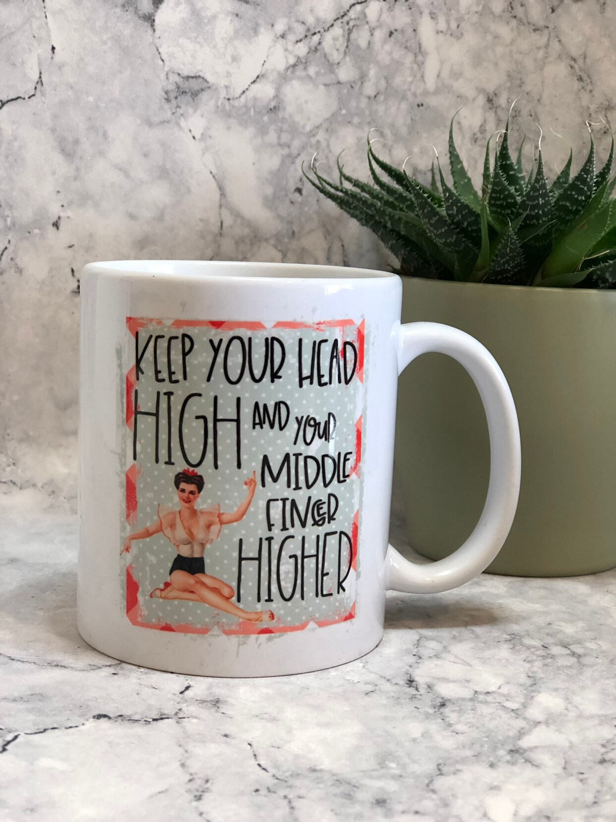 Pin up Girl Coffee Mug Rockabilly Gift Profanity Gift - Etsy