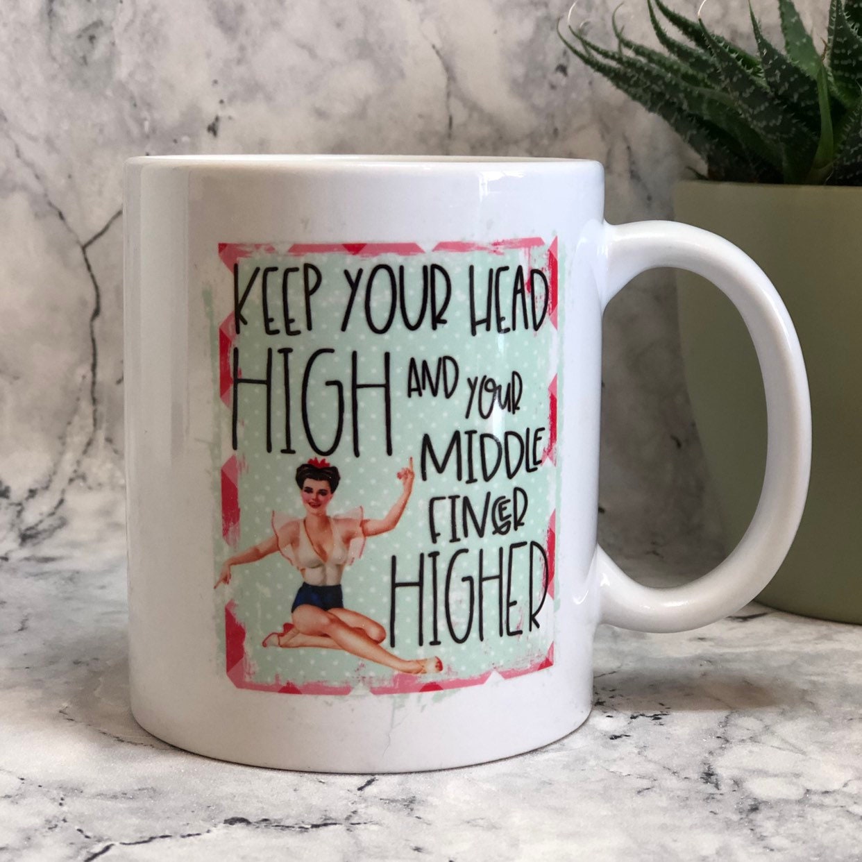 Pin up Girl Coffee Mug Rockabilly Gift Profanity Gift - Etsy