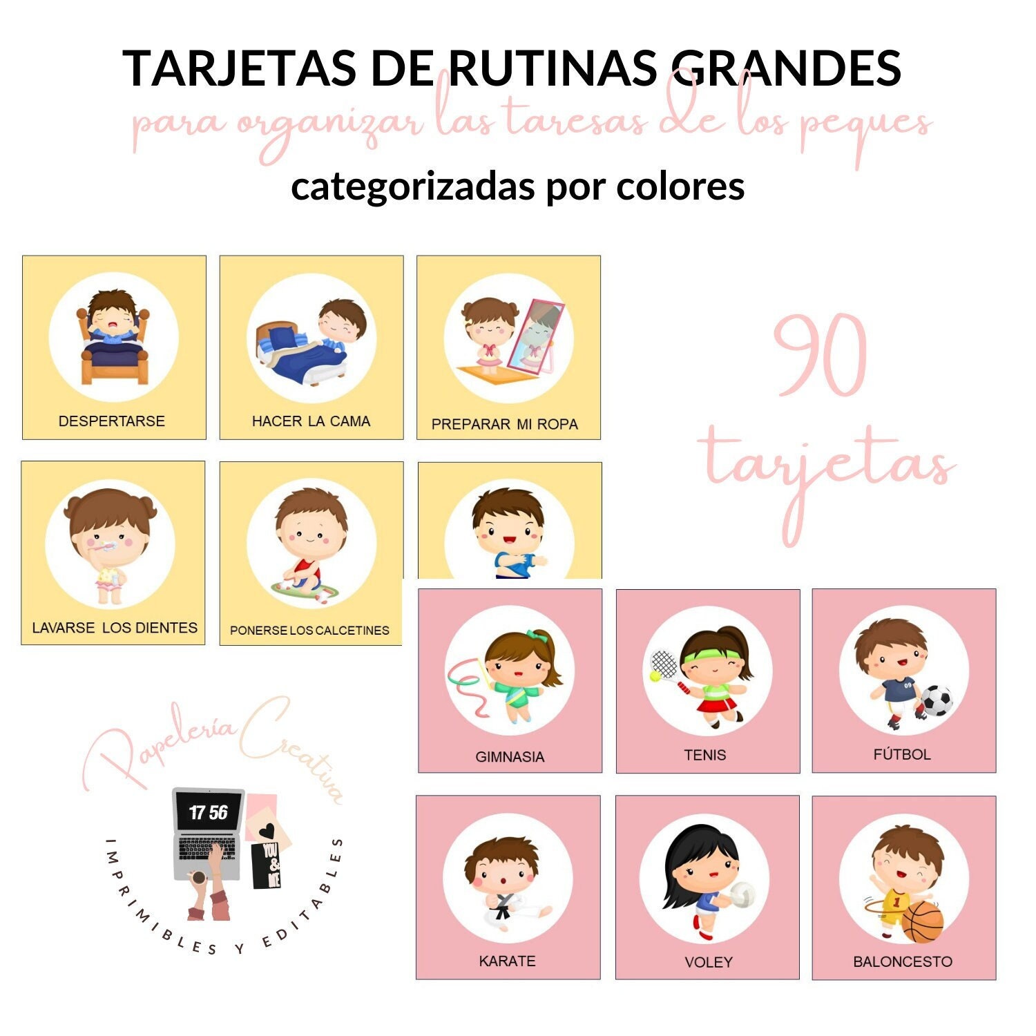 90 Great Routines Flashcards, for Kids, PDF Direct Download, Printable ...