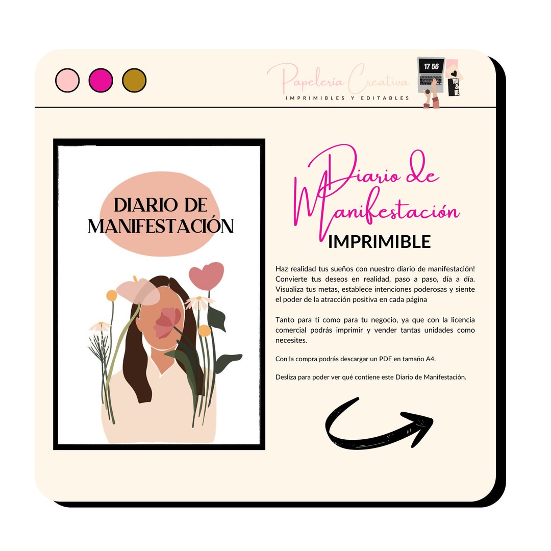 Manifestation Diary, PDF for Immediate Download in A4 Size - Etsy