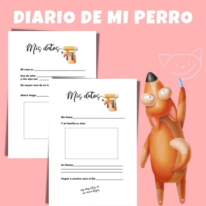 Diario de mi perro || Mascotas || Imprimir || PDF || A4 || Perros ...