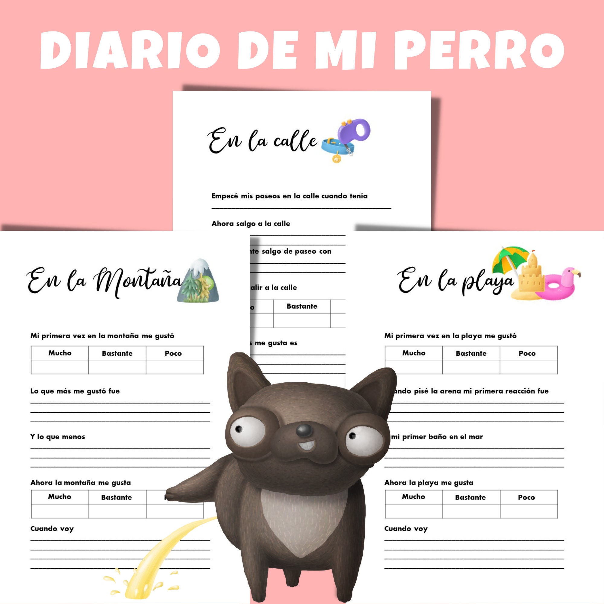 Diario de mi perro || Mascotas || Imprimir || PDF || A4 || Perros ...