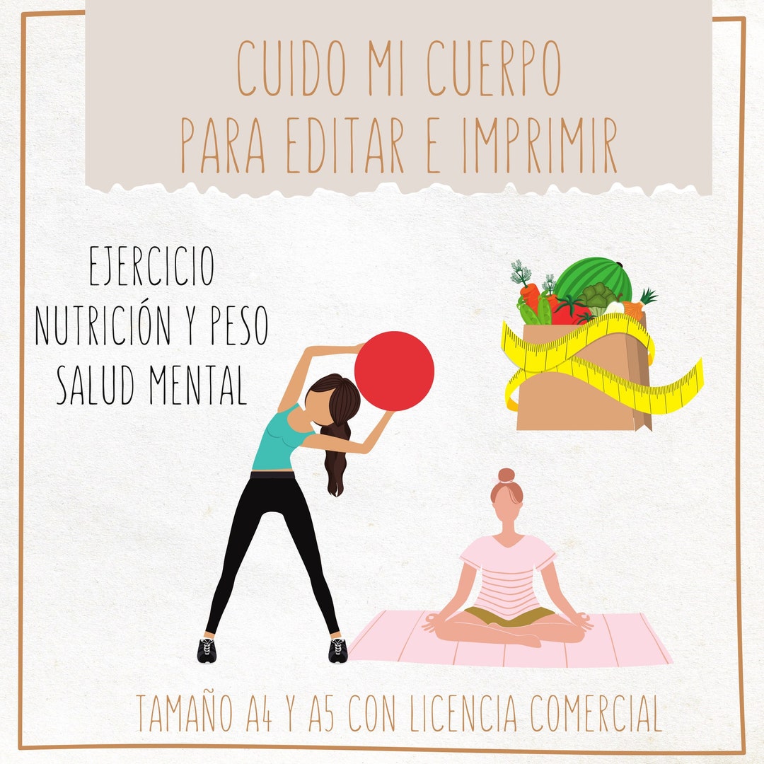 Cuido mi cuerpo, diario planificador, Editable con Powerpoint, licencia ...