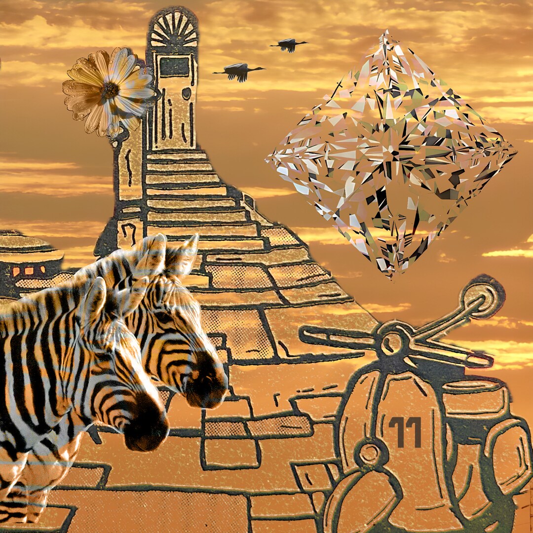 Zebra Dreamscape Collage Card or Fine Art Photograph - Etsy