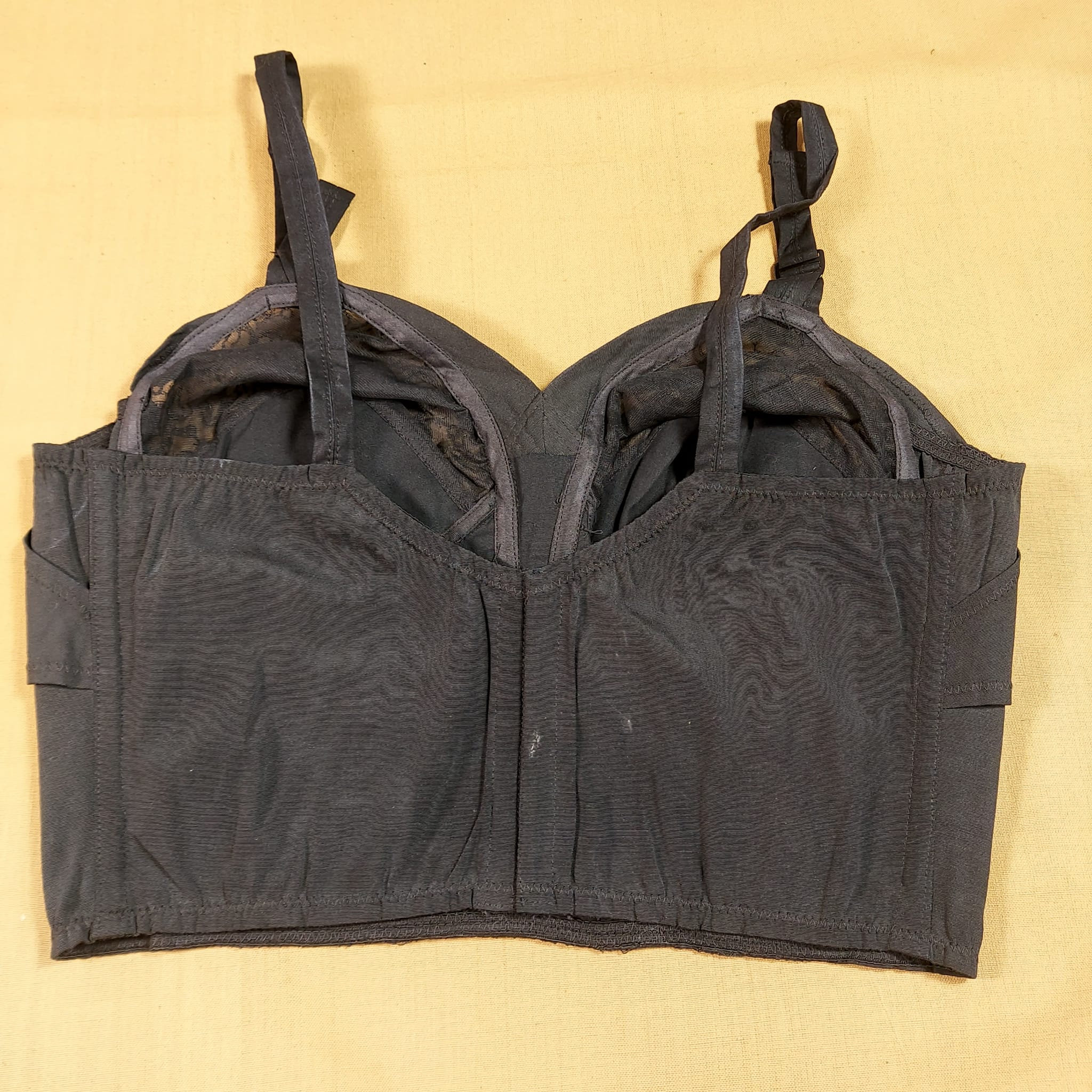 NOS Zwarte 1950s Longline Bh Nr. 1 - Etsy