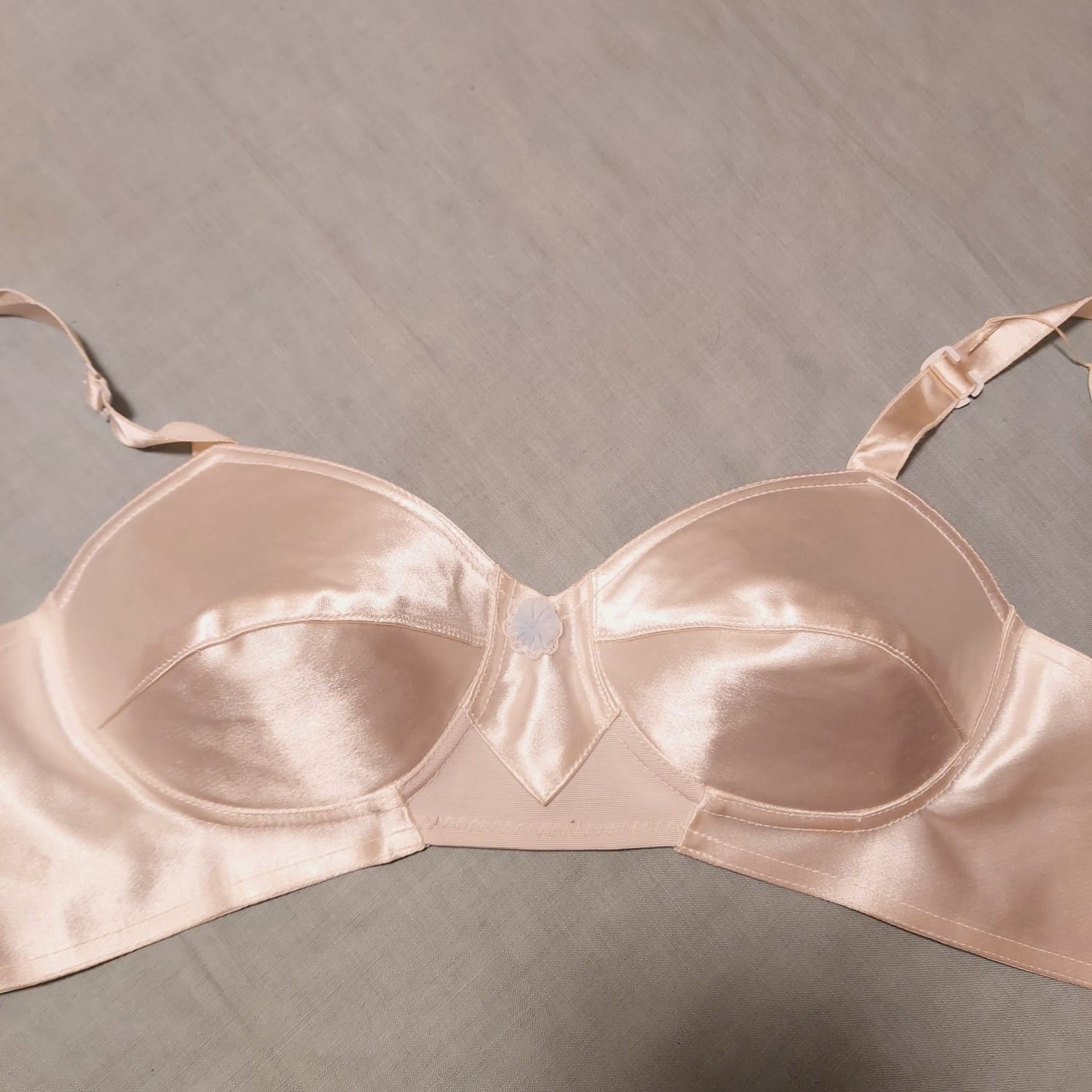 Nos White Satin 50s 60s Bra No16 Etsy