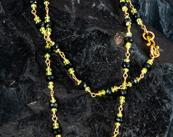 Spinel and Peridot Necklace - Etsy