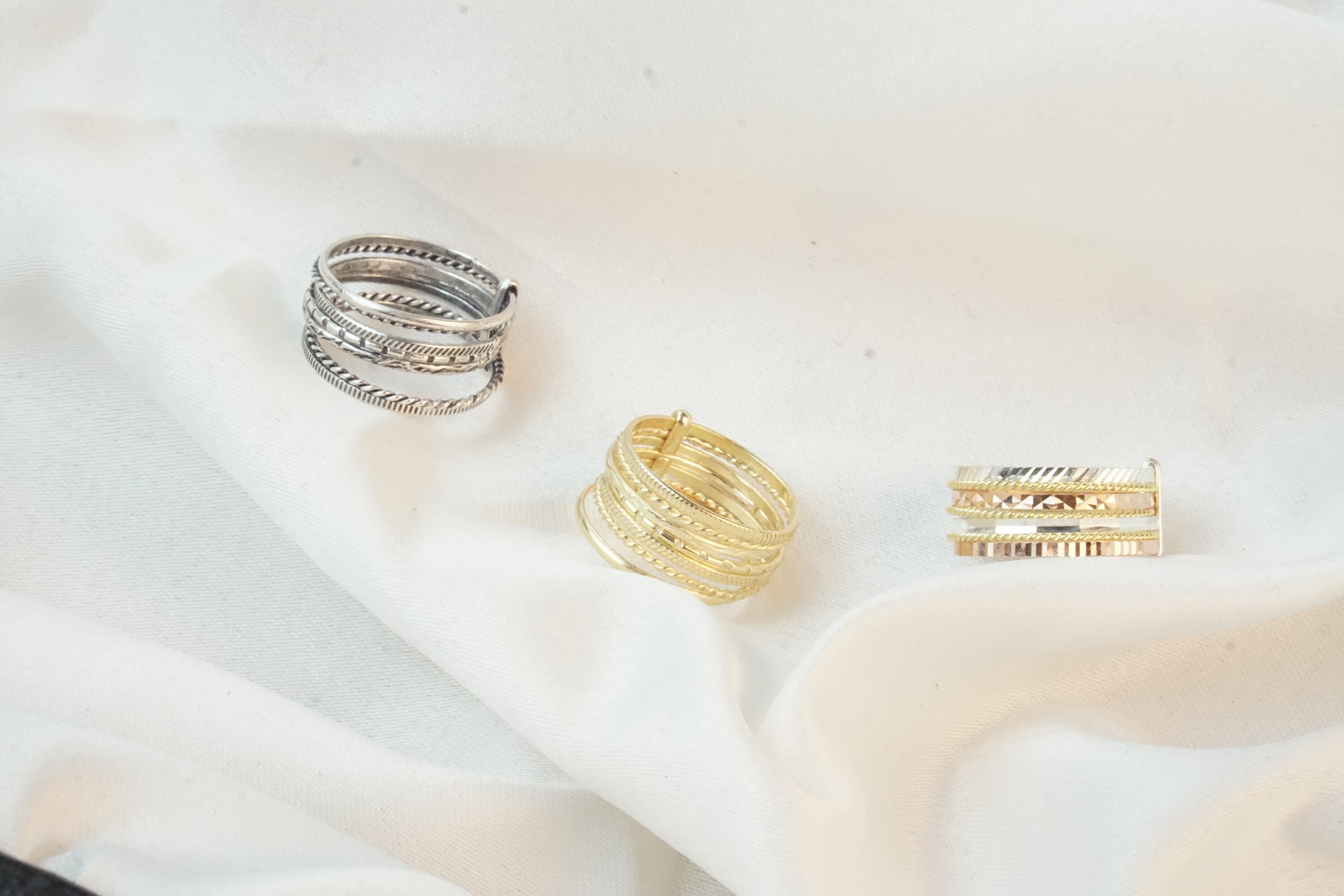 925 Sterling Silver, 7 Band Ring, Rose Gold Multi Strand Ring, 7 Day ...