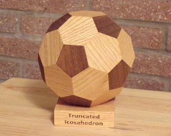 Wooden Truncated Icosahedron - Etsy
