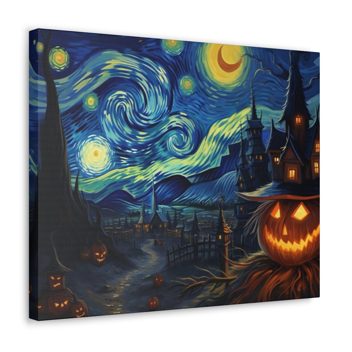 Spooky Night Canvas Wrap Wall Decor | A Haunting Halloween Decor Indoor ...