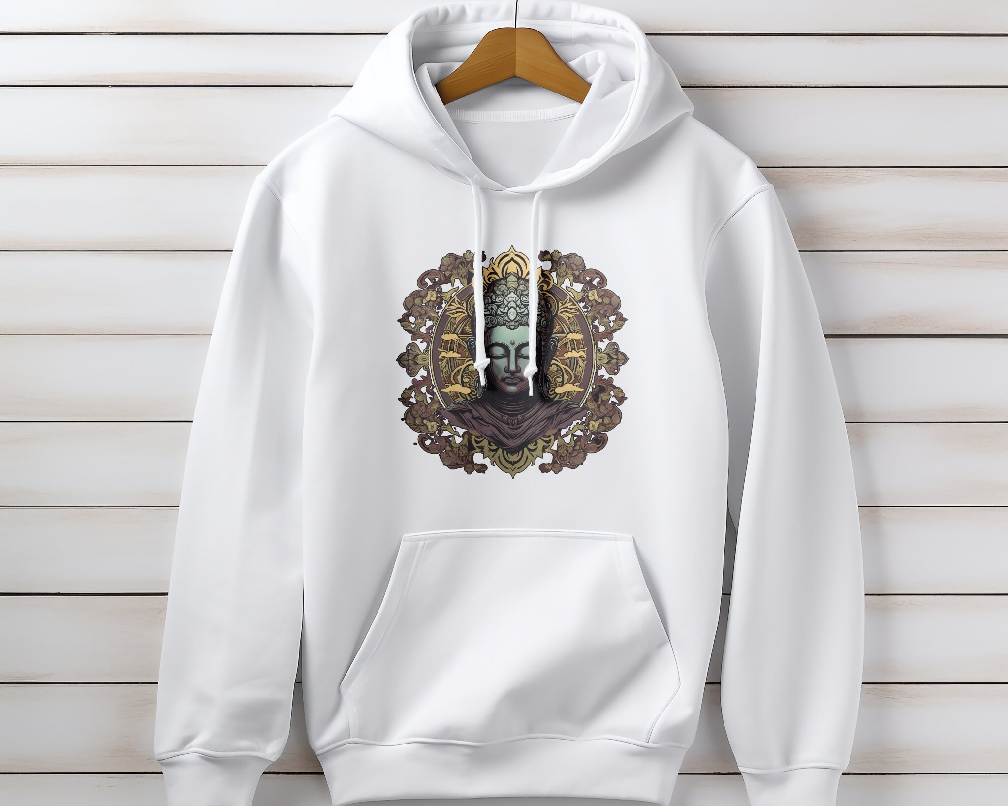 Buddha Mandala Hoodie | Serenity in Intricate Mandalas - Etsy