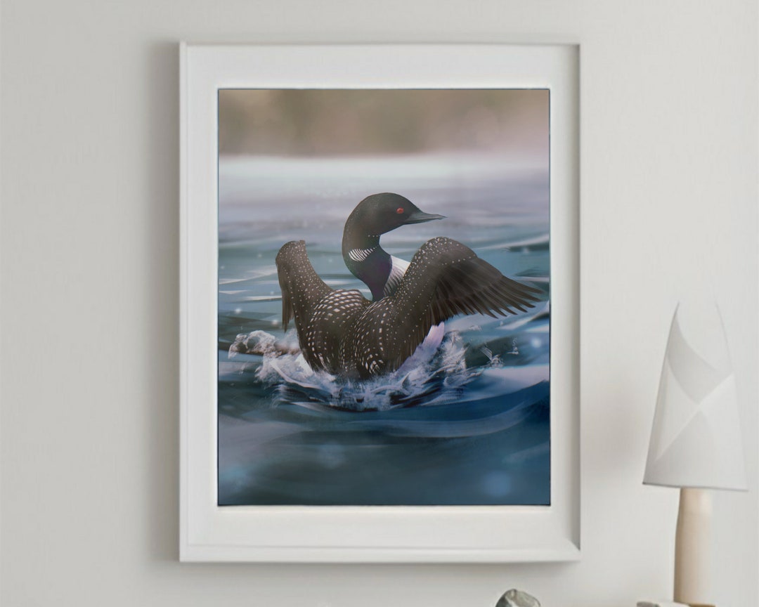 Wild Loon Digital Print | Printable Art for Nature Lovers - Etsy