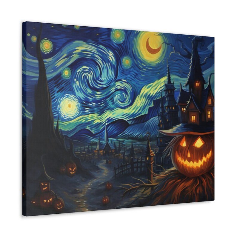 Spooky Night Canvas Wrap Wall Decor | A Haunting Halloween Decor Indoor ...