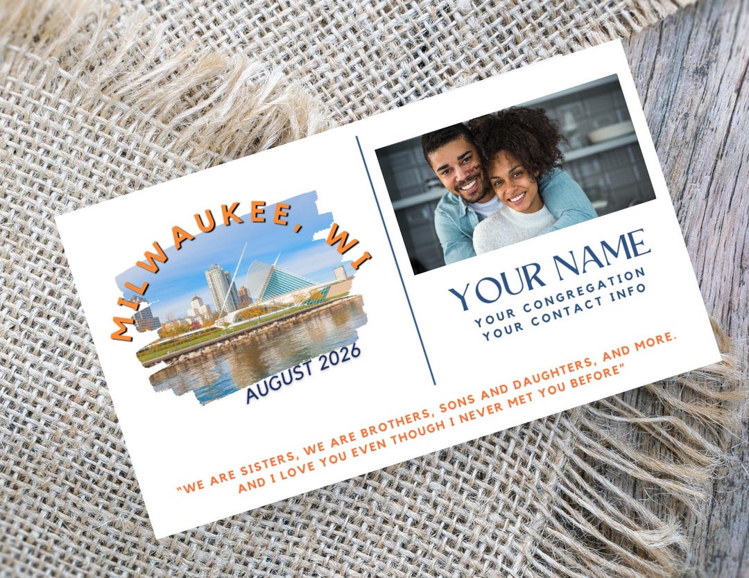 2026 JW International Convention CUSTOMIZABLE Contact Cards Shipping ...