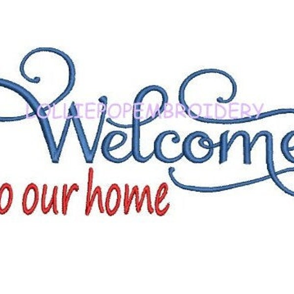 Welcome Embroidery - Etsy