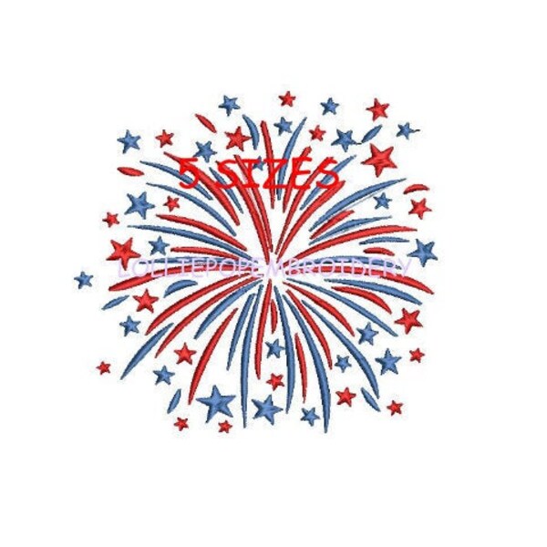 Fireworks Embroidery - Etsy