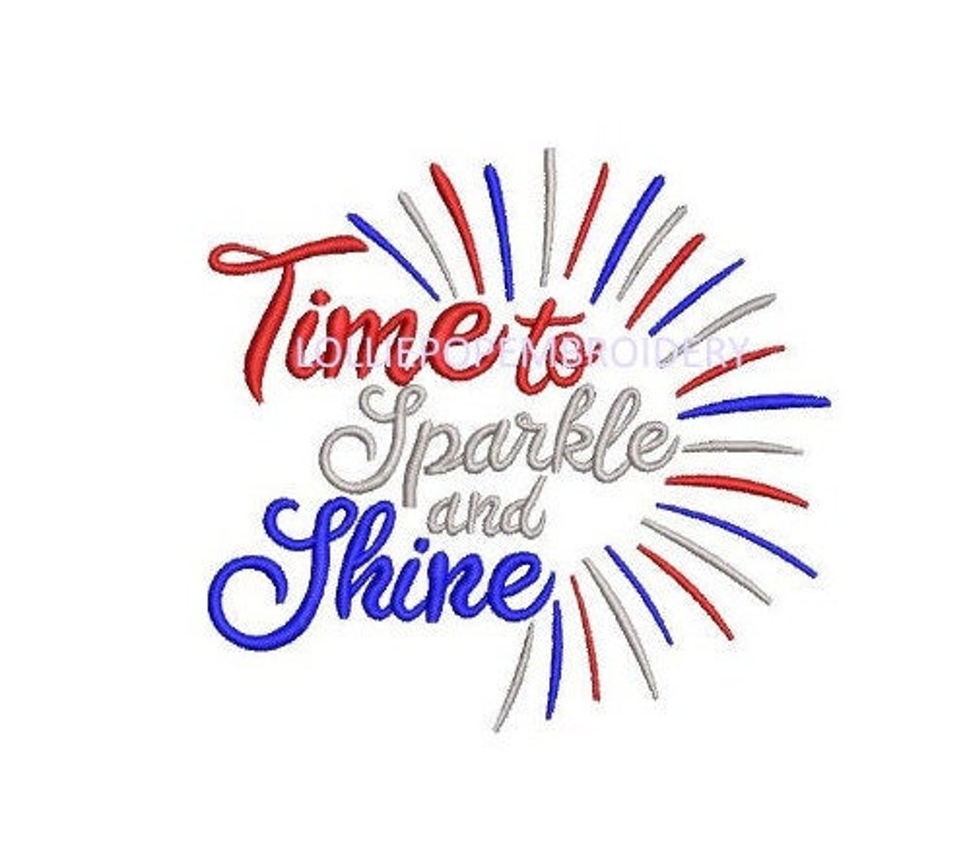 Instant Download Time to Sparkle and Shine Machine Embroidery Design - Etsy