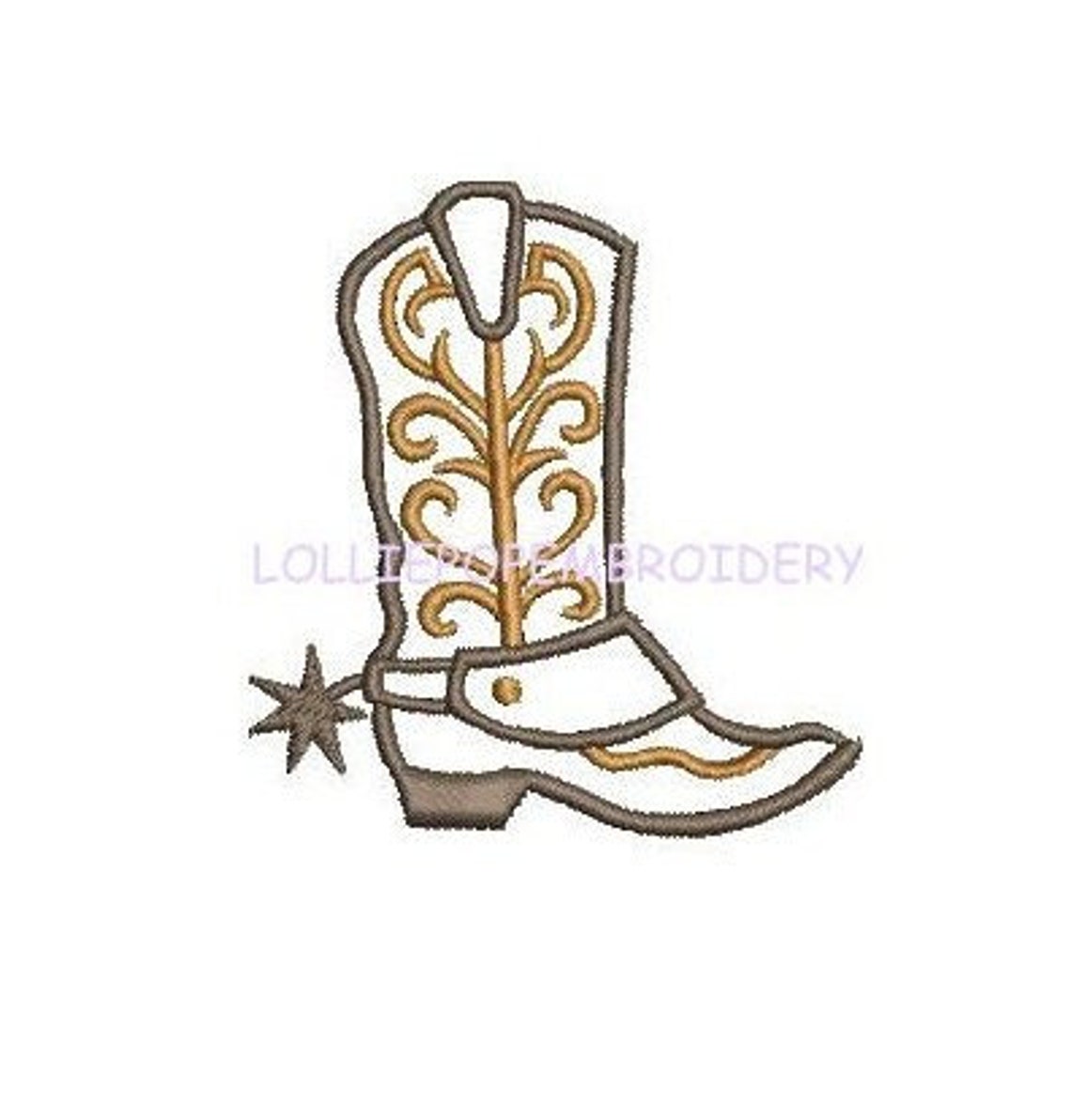 Instant Download - Cowboy Boot With Spur * Machine Embroidery Design - Etsy
