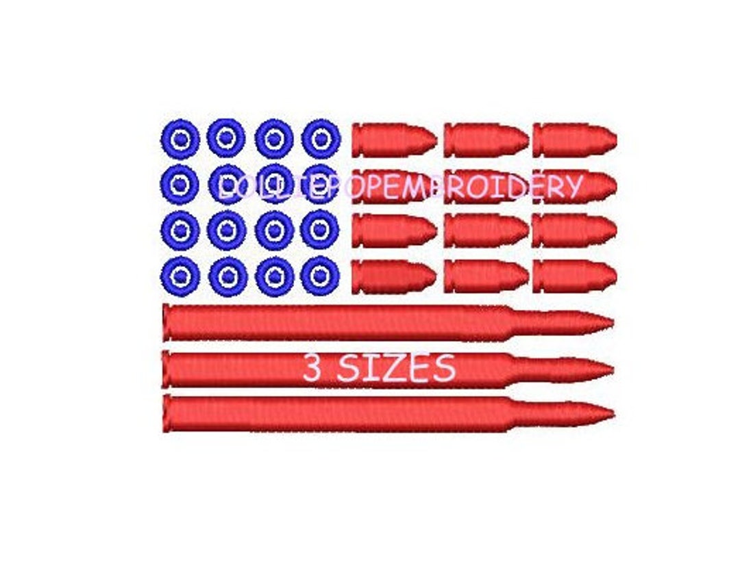 Instant Download - American Bullet Flag * Machine Embroidery Design - Etsy