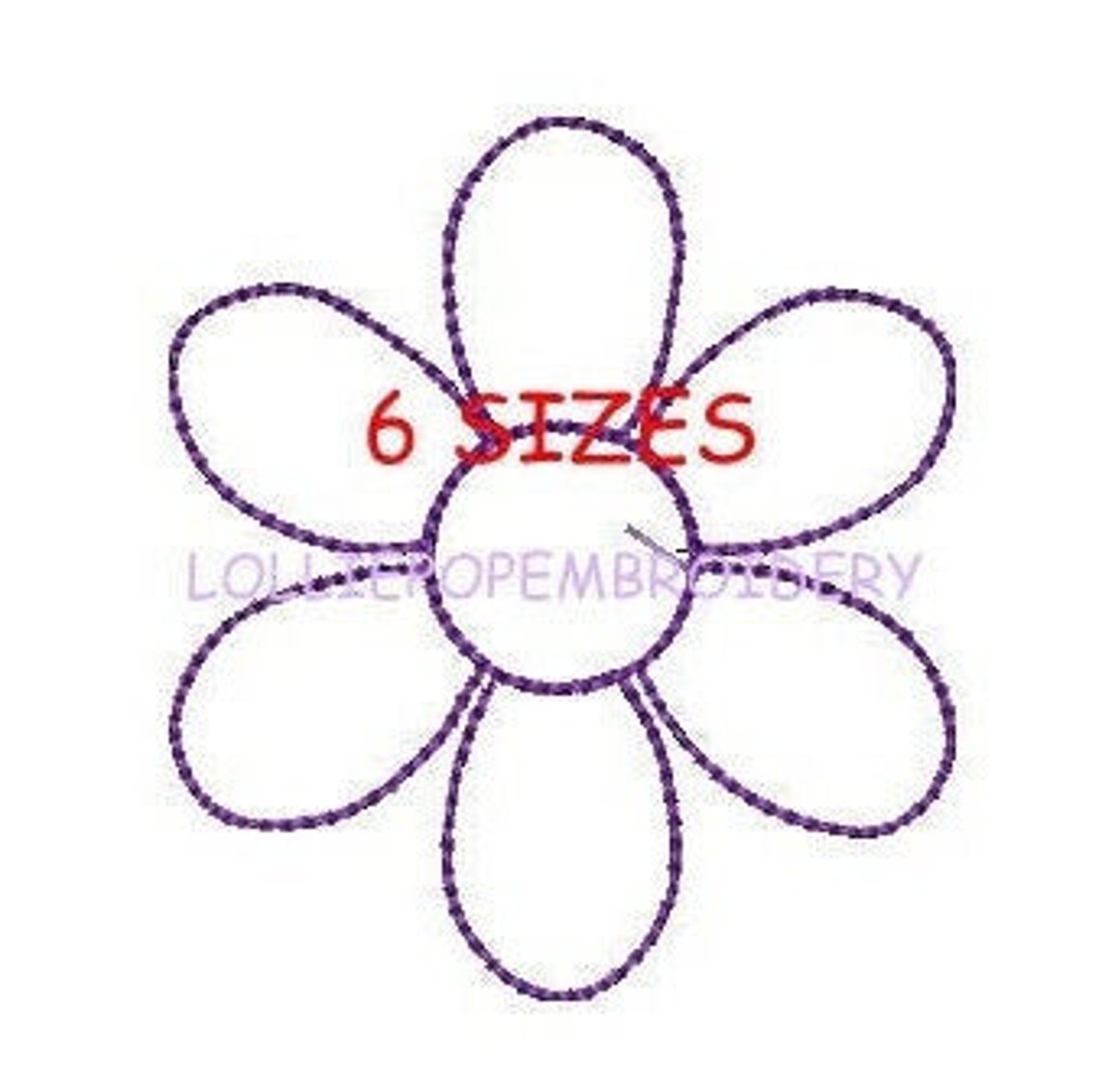 Instant Download - Flower Outline * Machine Embroidery Design - Etsy