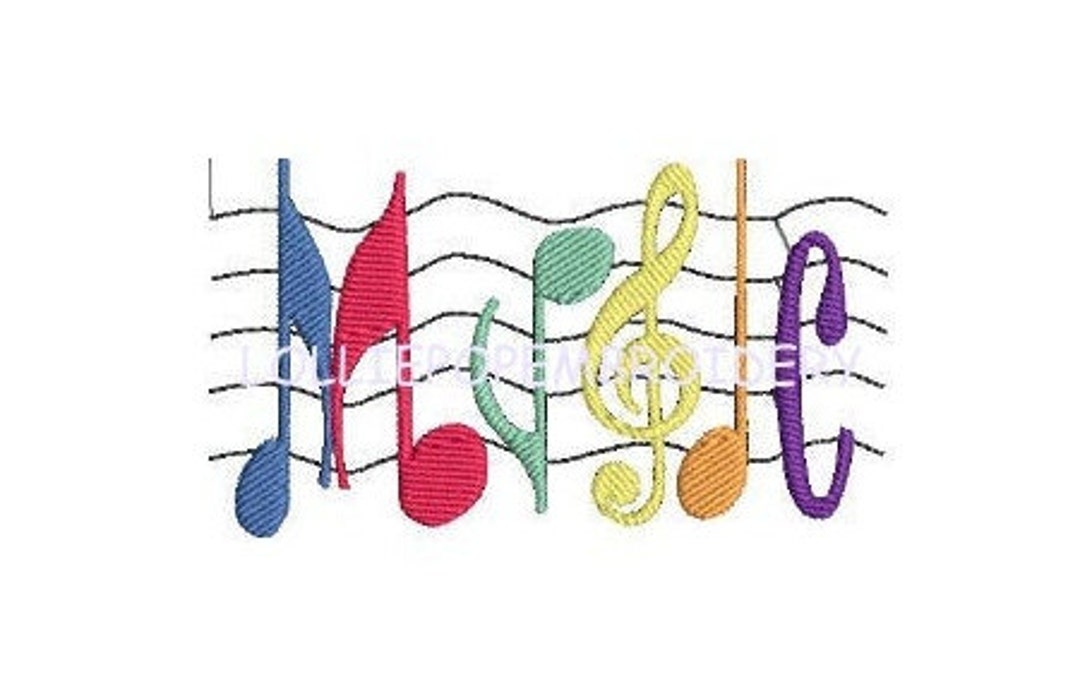 Instant Download - Music * Machine Embroidery Design - Etsy
