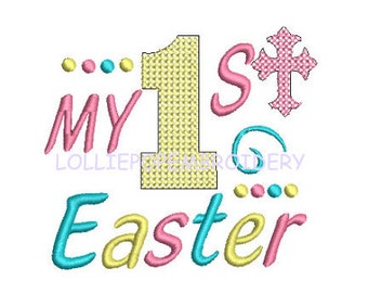 My First Easter Baby Machine Embroidery Design Embroidery - Etsy
