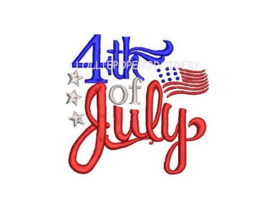 Instant Download - Fourth of July * Machine Embroidery Design - Etsy