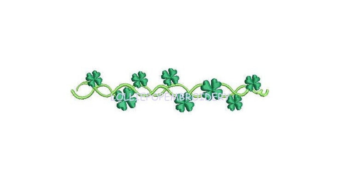 Instant Download - Shamrock Border * Machine Embroidery Design - Etsy