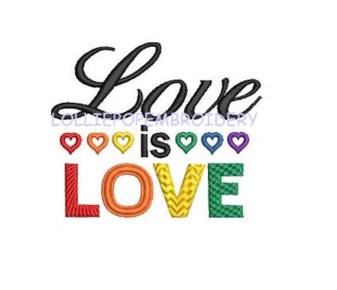 Instant Download - Love is Love * Machine Embroidery Design - Etsy