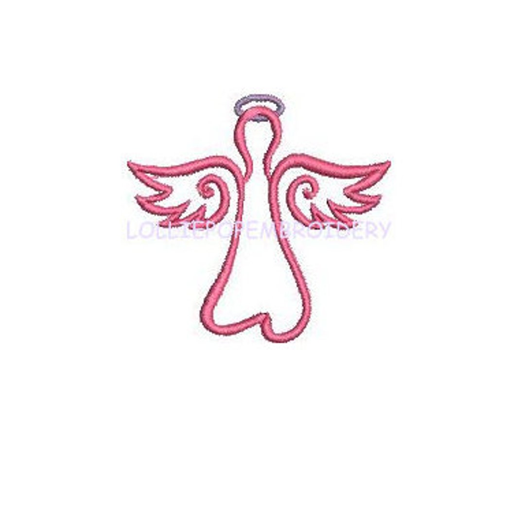 Instant Download - Angel Outline * Machine Embroidery Design - Etsy