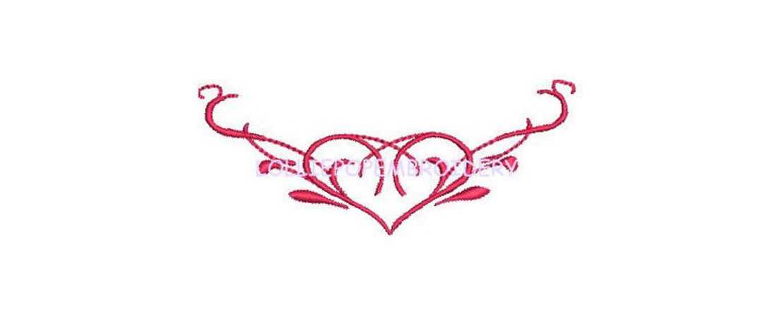 Instant Download - Heart Border * Machine Embroidery Design - Etsy