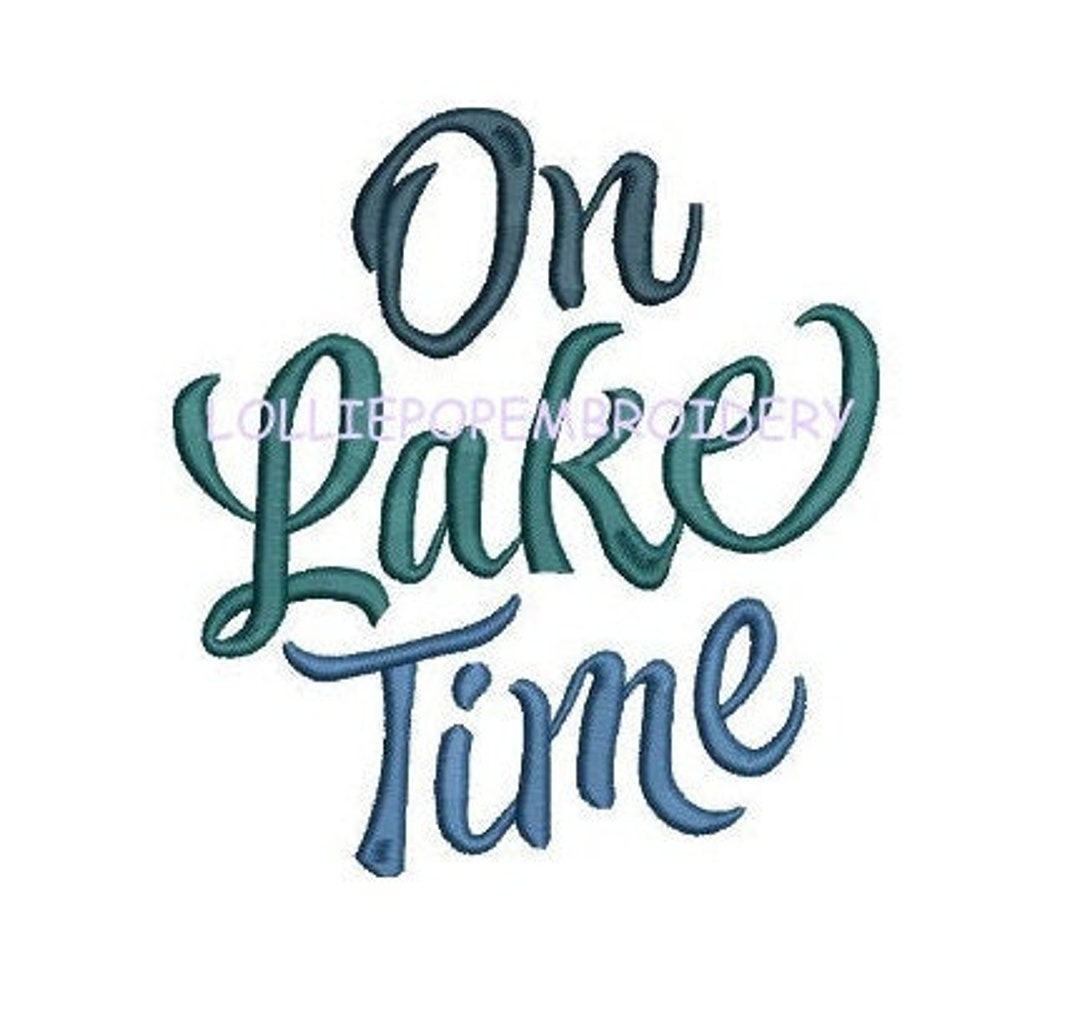 Instant Download - on Lake Time * Machine Embroidery Design - Etsy