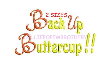 Instant Download - Back up Buttercup * Machine Embroidery Design - Etsy