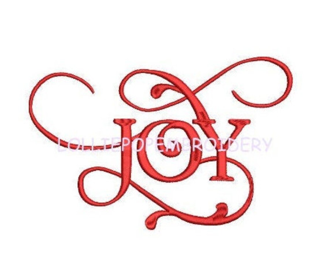 Instant Download - Joy * Machine Embroidery Design - Etsy