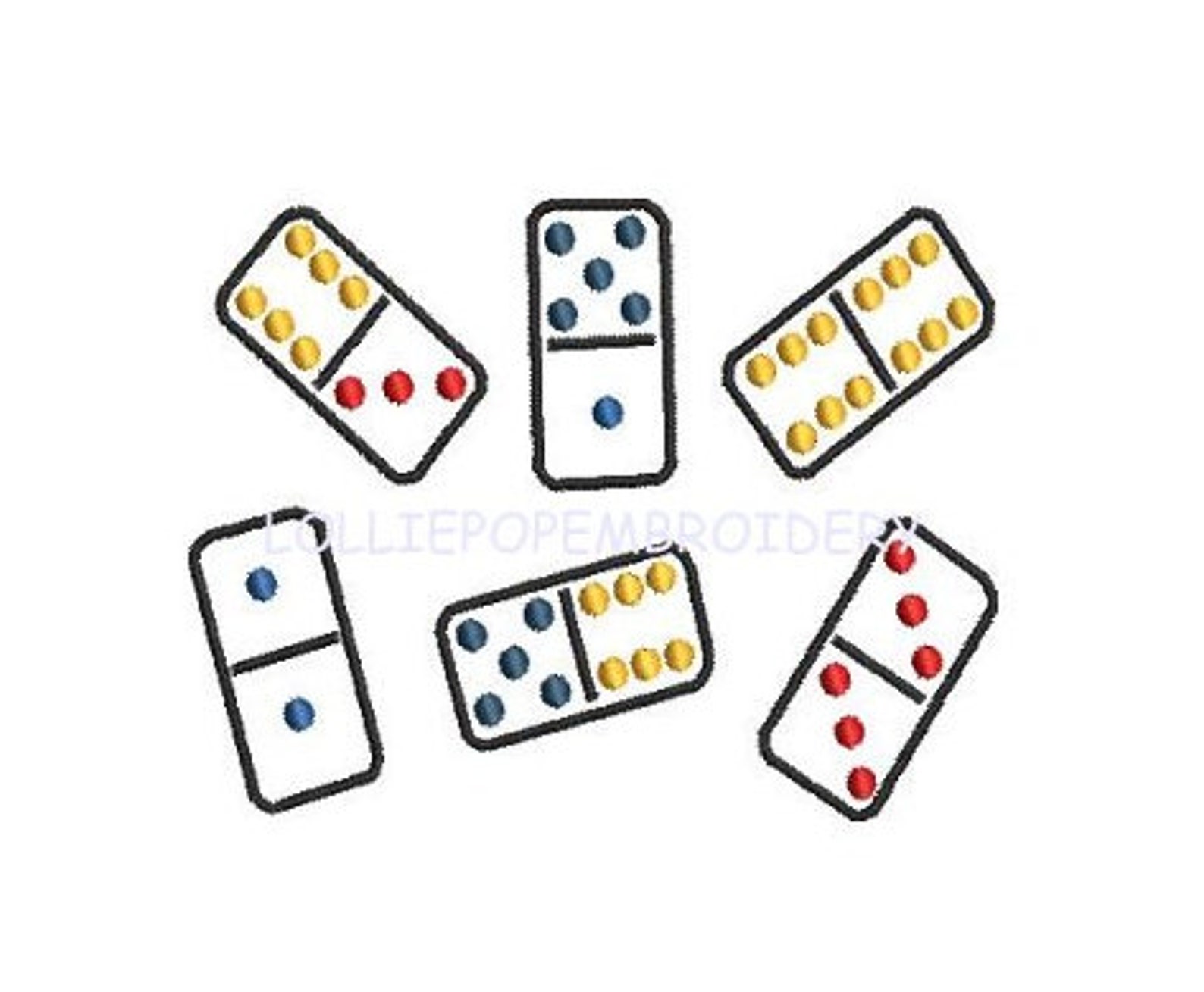 Instant Download - Dominos Outline * Machine Embroidery Design - Etsy