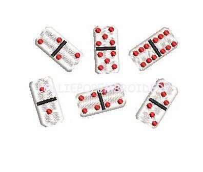 Instant Download - Dominos Individuals One - Six * Machine Embroidery ...