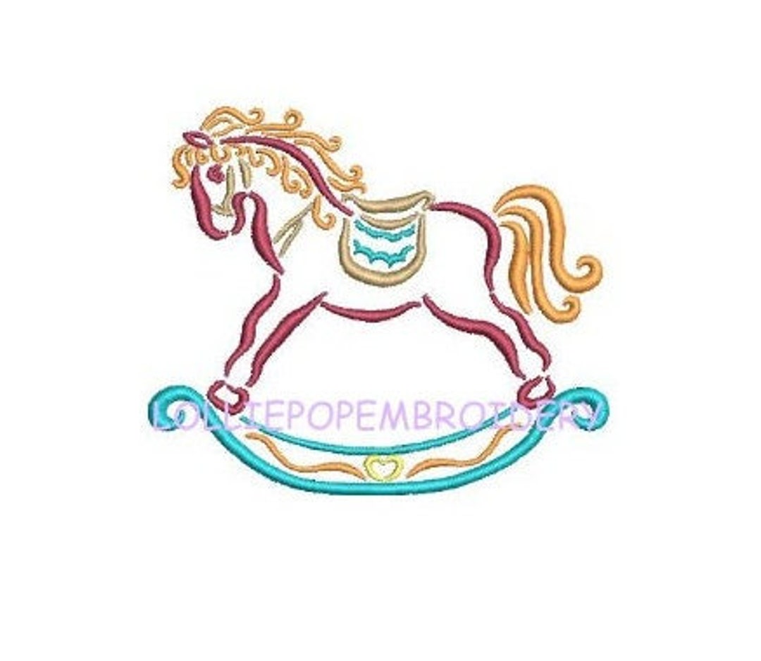 Instant Download - Rocking Horse * Machine Embroidery Design - Etsy