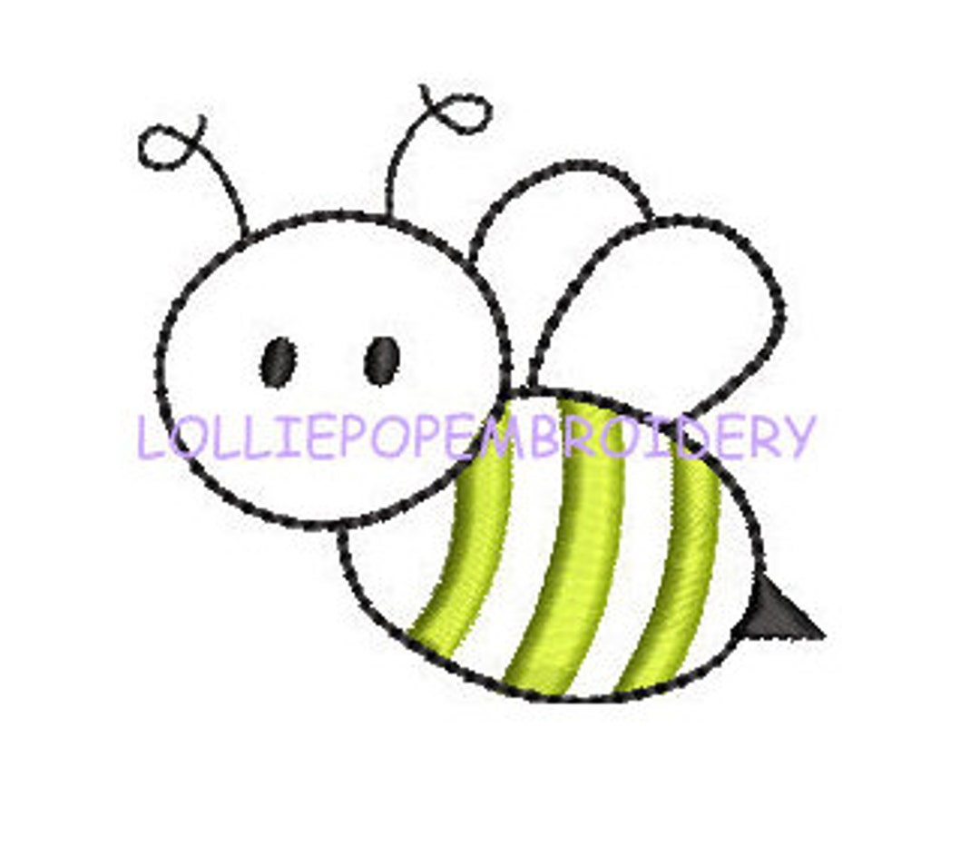 Instant Download - Bee Outline * Machine Embroidery Design - Etsy