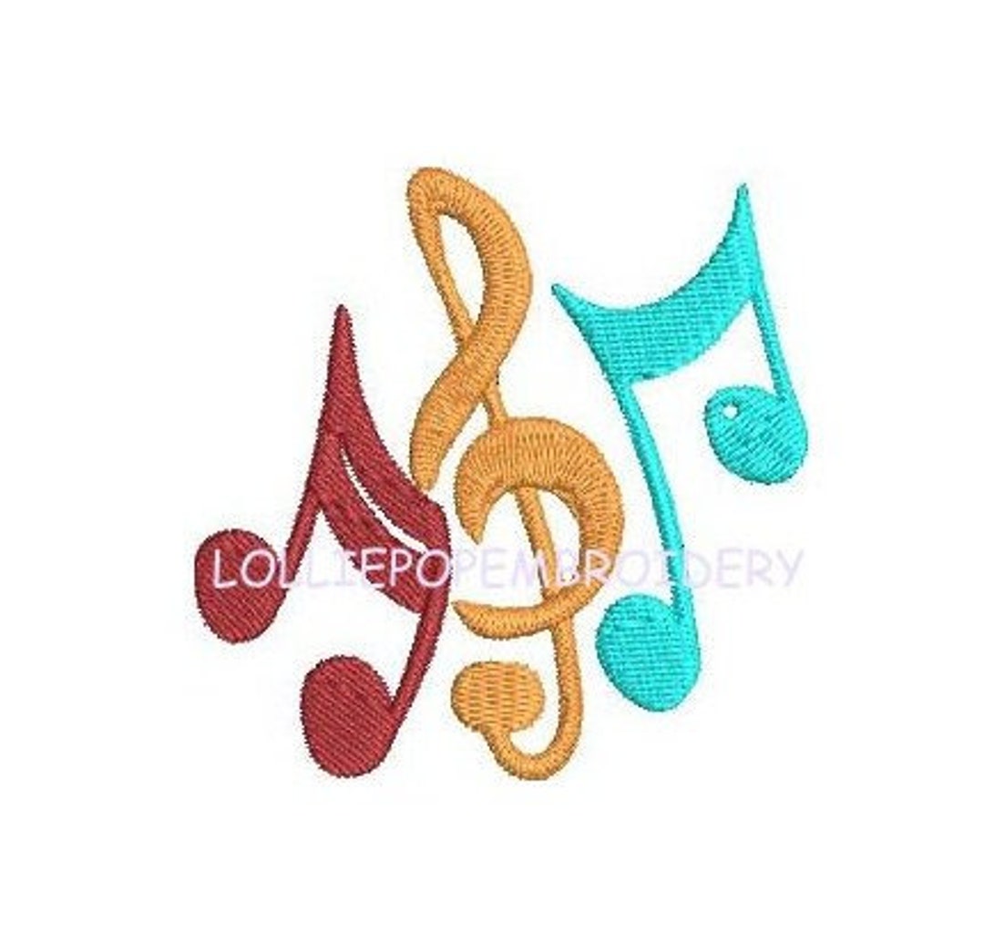 Instant Download - Musical Notes * Machine Embroidery Design - Etsy
